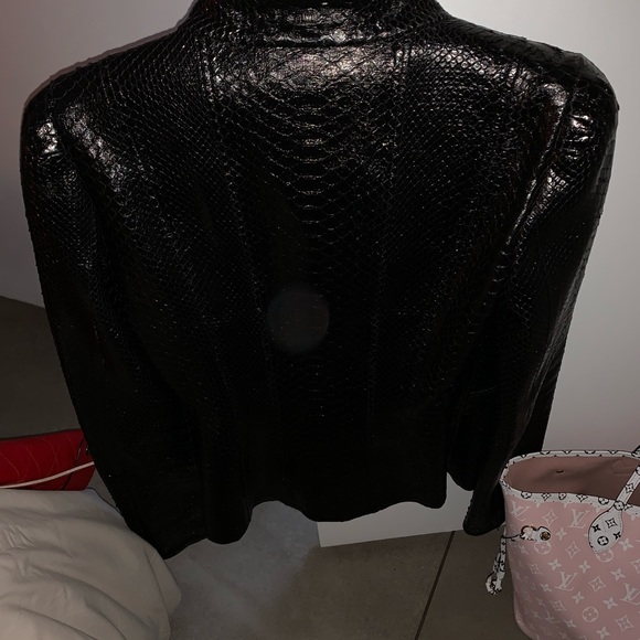 Gucci | Jackets & Coats | Authentic Gucci Peplum Snakeskin Jacket ...